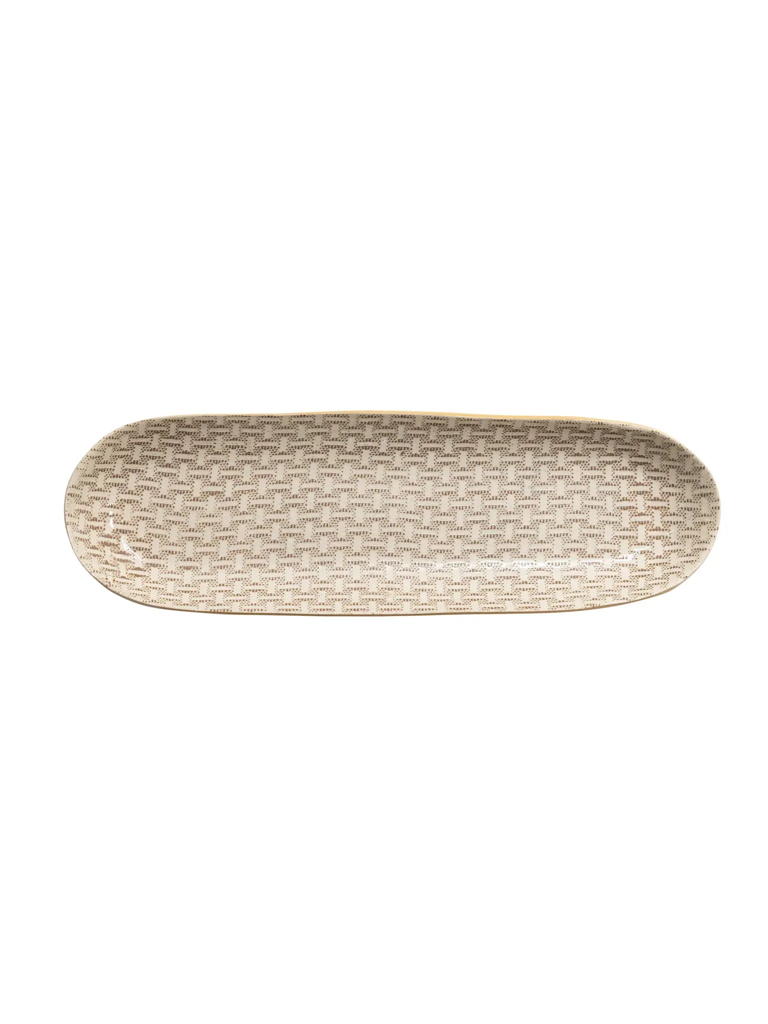 Terrafirma Ceramics Canape Platter | 17.5x6in Wicker Mocha – Southern ...